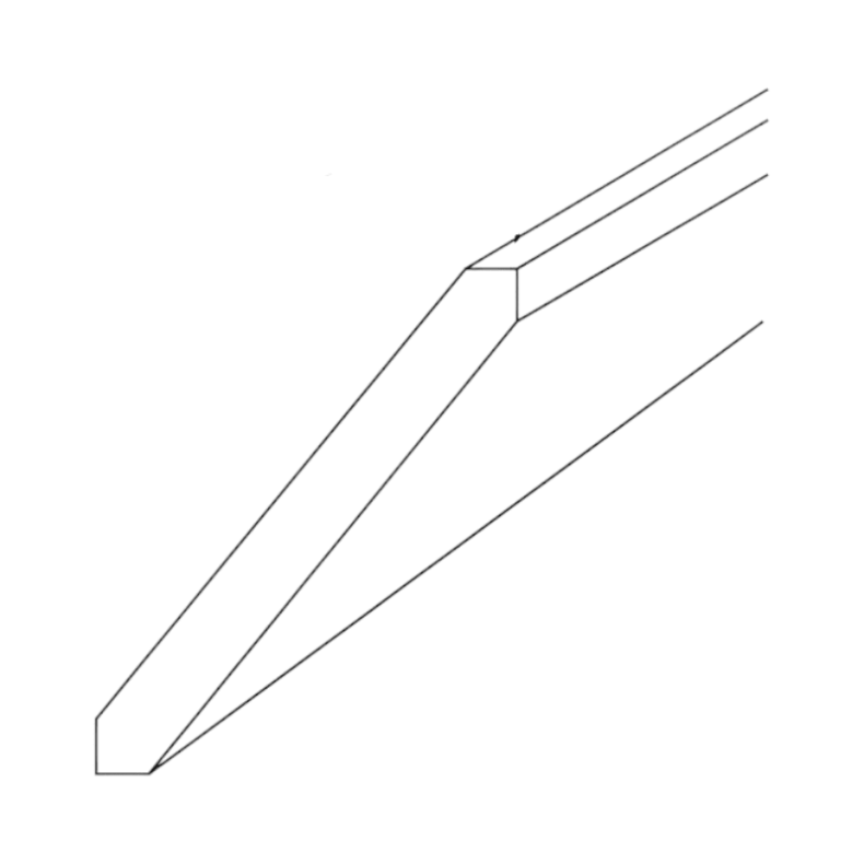 Navy Blue Shaker Angled Crown Molding